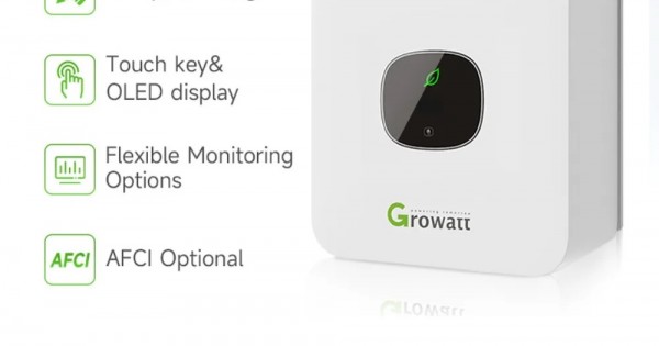 Growatt inverter MIN 5000 TL-X, 5KW, 2MPPT warrantly 10 years - On grid